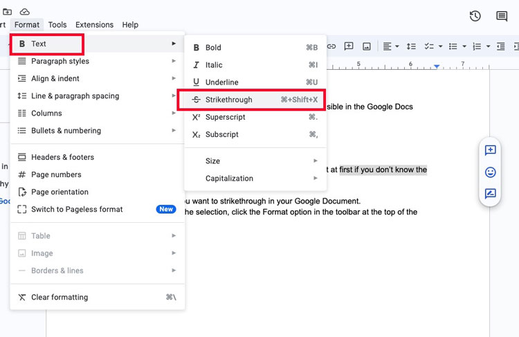 How To Strikethrough Text In Google Docs (Quick Shortcuts)